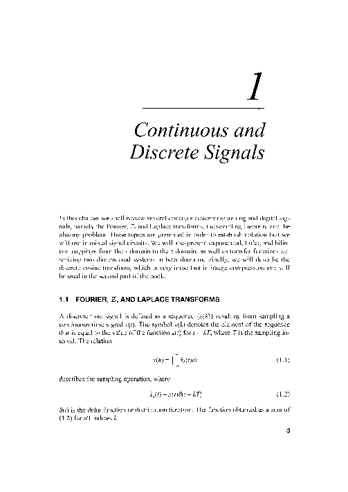 (PDF) Continuous and Discrete Signals
