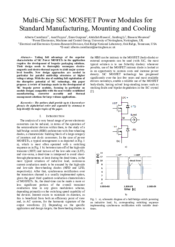 (PDF) Multi-Chip SiC MOSFET Power Modules for Standard Manufacturing ...