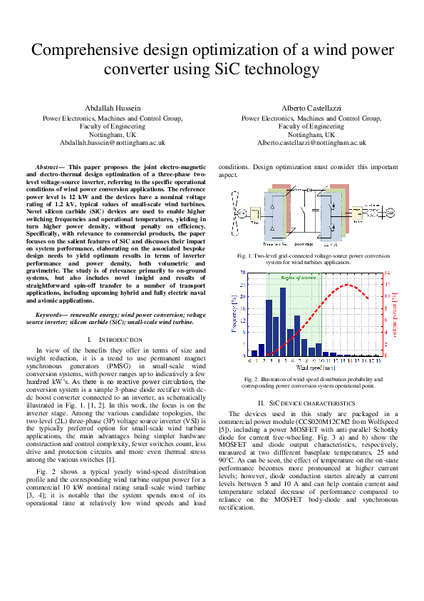 (PDF) Comprehensive design optimization of a wind power converter using ...