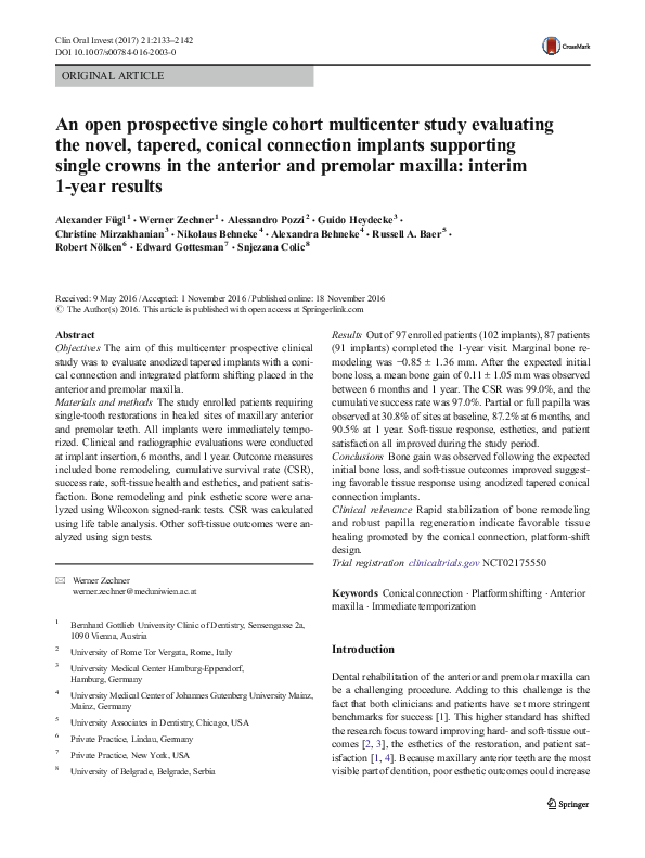 (PDF) An open prospective single cohort multicenter study evaluating ...