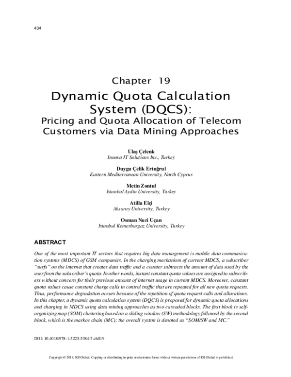 (PDF) Dynamic Quota Calculation System (DQCS): Pricing and Quota ...
