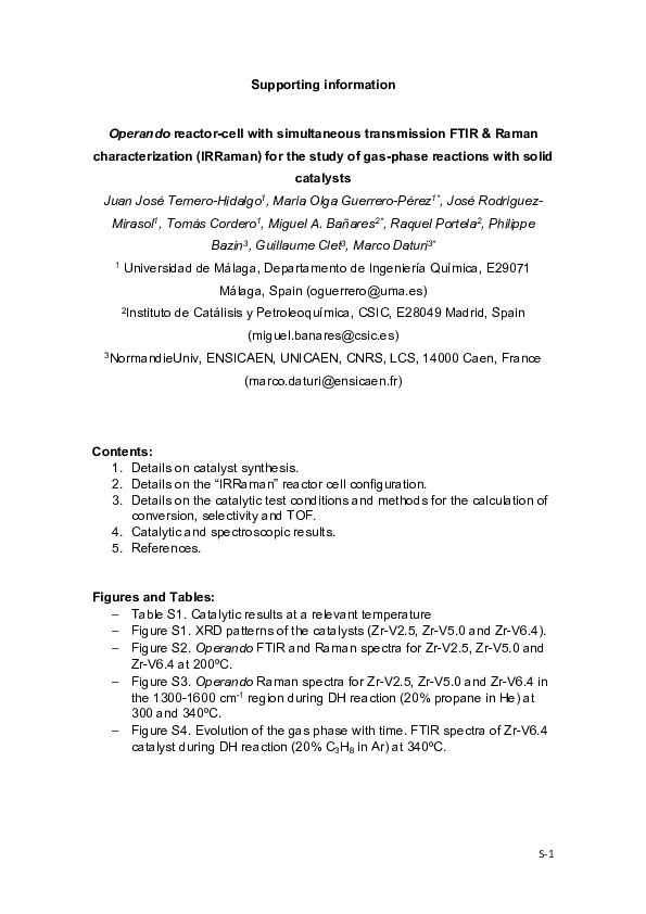 (PDF) Operando Reactor-Cell with Simultaneous Transmission FTIR and ...