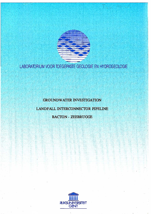 (PDF) Groundwater investigation landfall interconnector pipeline Bacton ...
