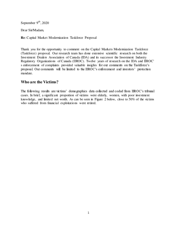 (PDF) Re: Capital Market Modernization Taskforce Proposal | Mark ...
