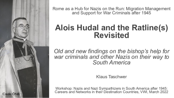 (PDF) Alois Hudal and the Ratline(s) Revisited. Old and new findings on ...