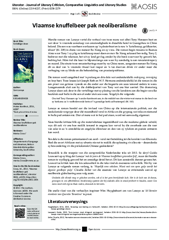 (PDF) Vlaamse knuffelbeer pak neoliberalisme