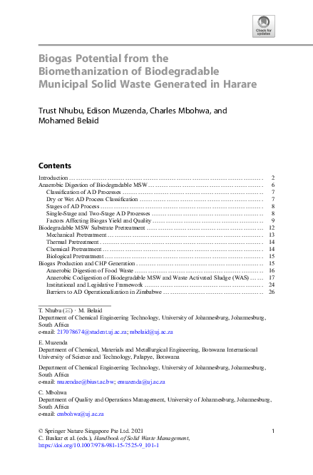 (PDF) Biogas Potential from the Biomethanization of Biodegradable ...
