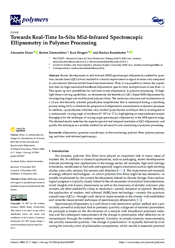 (PDF) Real-Time Mid-Infrared Ellipsometry in Polymers