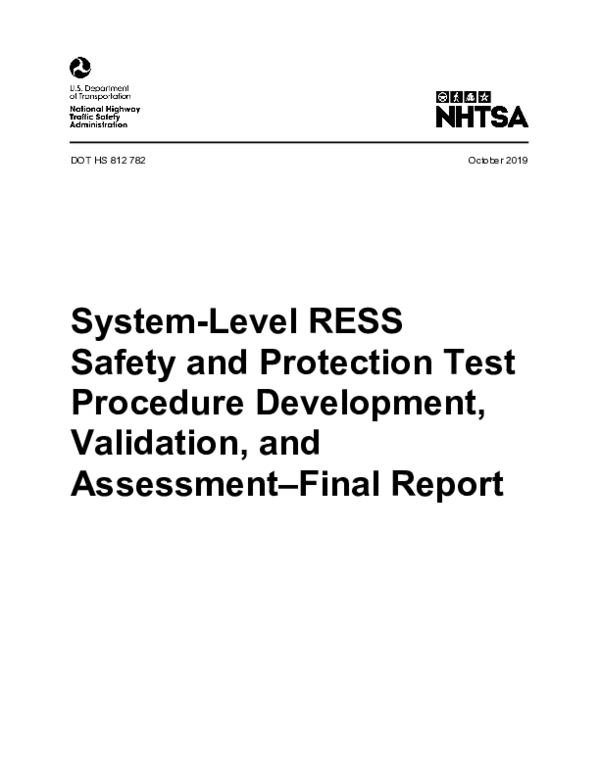 (PDF) System-Level RESS Safety and Protection Test Procedure ...