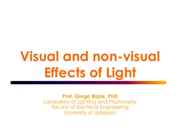 (PDF) Visual and Non-Visual Effects of Light
