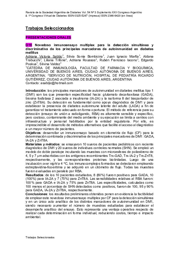 (PDF) O18 Novedoso inmunoensayo multiplex para la detección simultánea ...