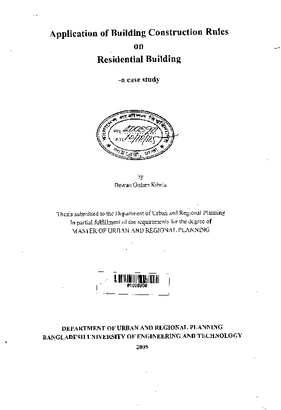 (PDF) Application of building construction rules on residential ...