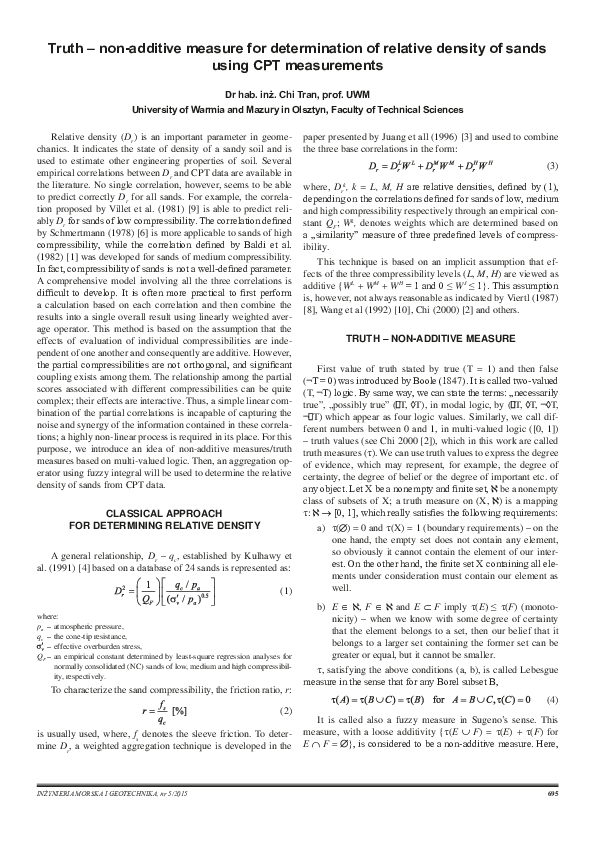 (PDF) Truth: non-additive measures for the determination of relative density of sands using CPT ...