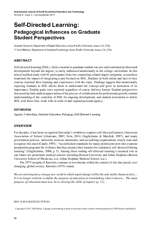 (PDF) Self-Directed Learning