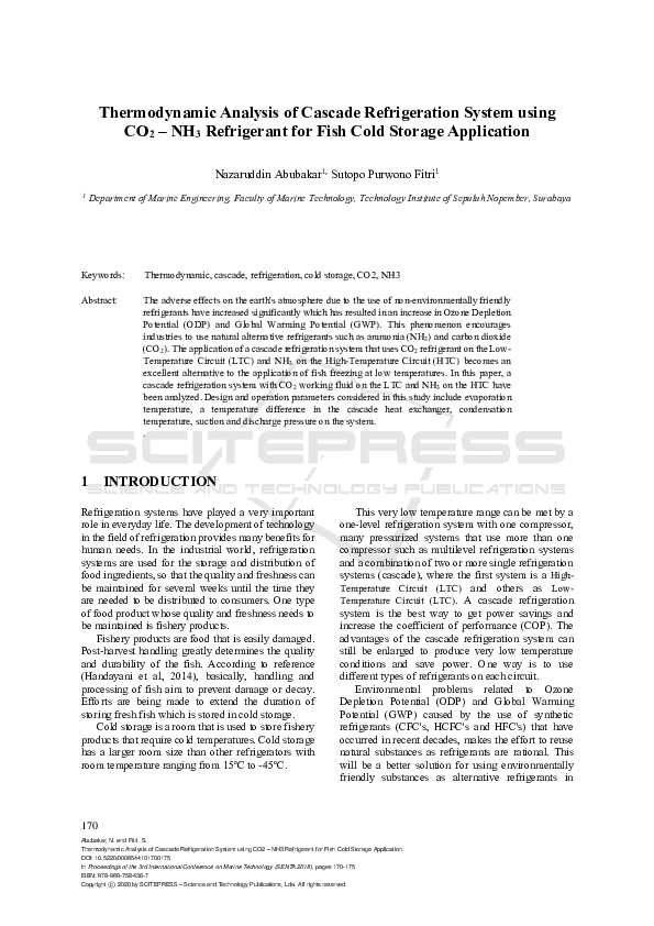 (PDF) Thermodynamic Analysis of Cascade Refrigeration System using CO2 ...