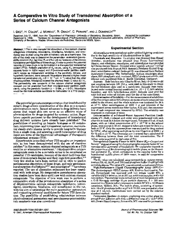 (PDF) A comparative in vitro study of transdermal absorption of a ...