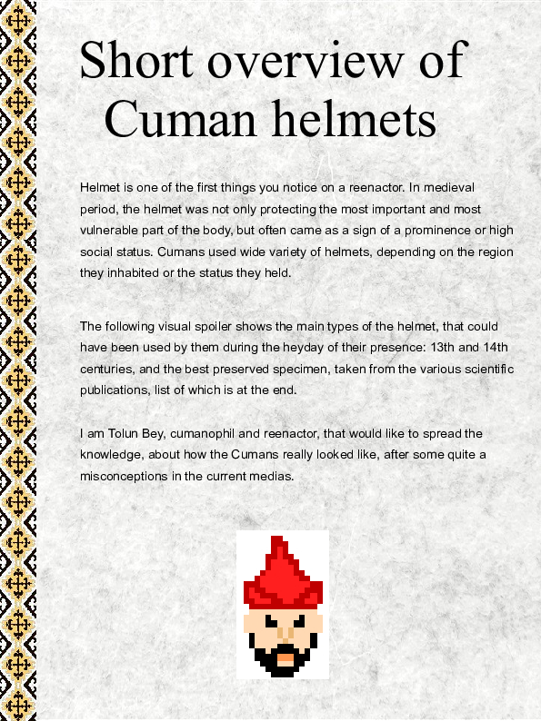 (PDF) Short overview of Cuman helmets
