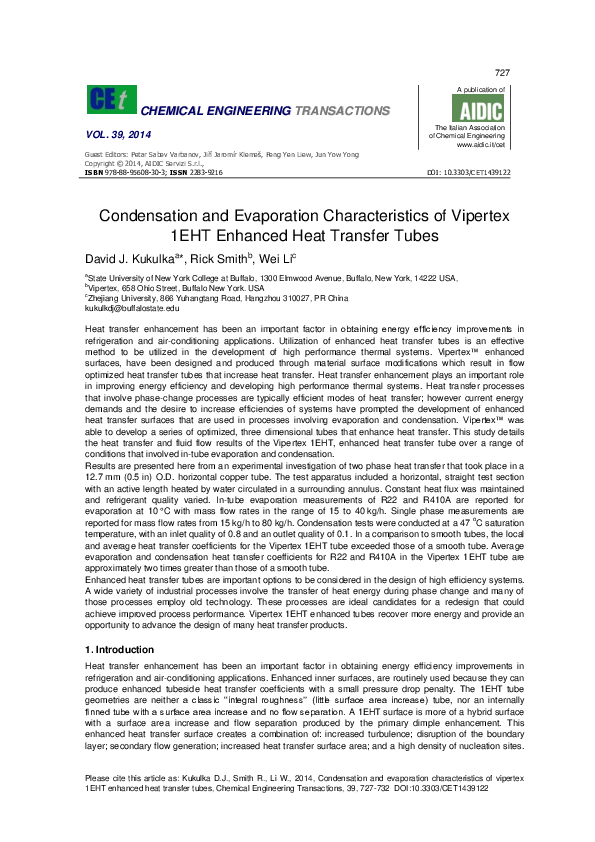 (PDF) Condensation and Evaporation Characteristics of Vipertex 1EHT ...