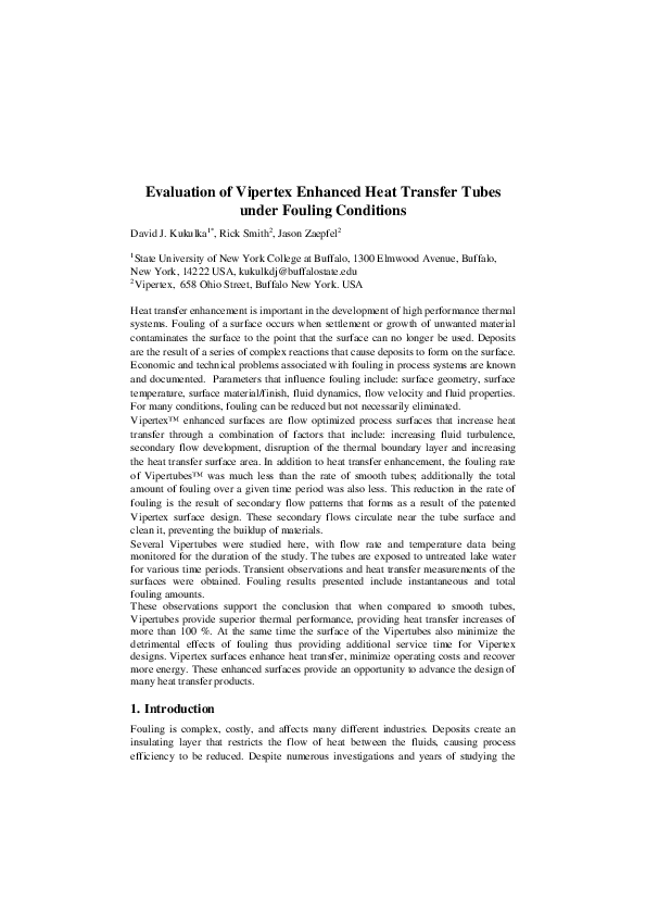 (PDF) Development and evaluation of vipertex enhanced heat transfer ...