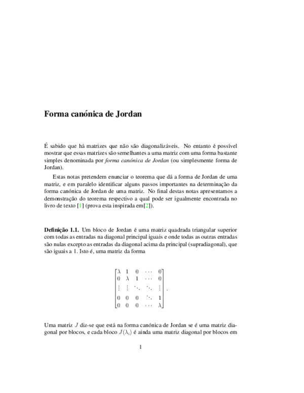 (PDF) Forma Canônica de Jordan