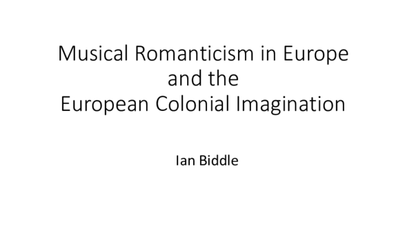 (PDF) Musical romanticism and the colonial imagination