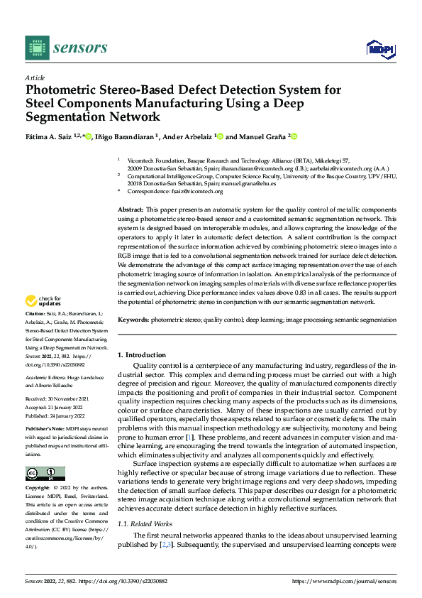Pdf Photometric Stereo Based Defect Detection System For Steel