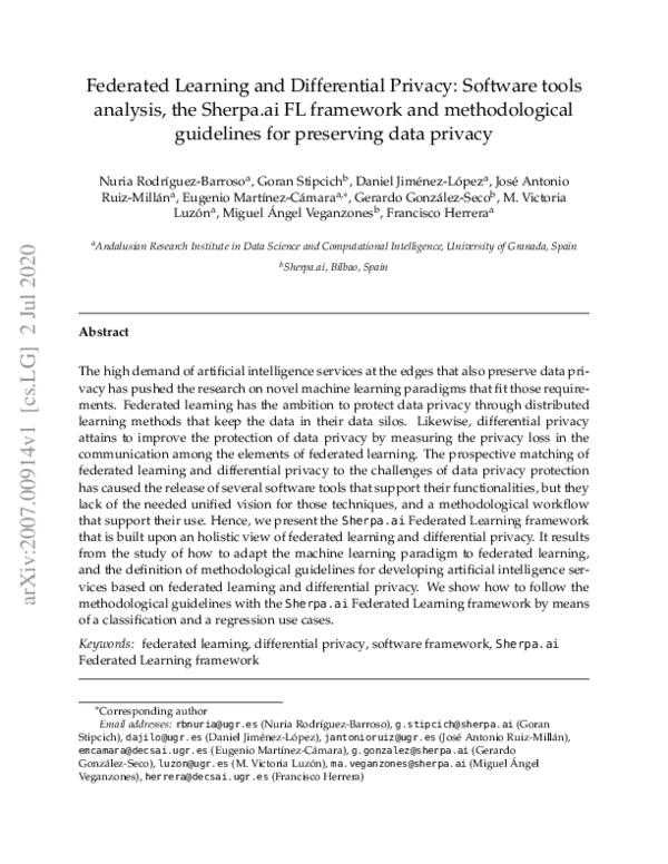 (PDF) Federated Learning and Differential Privacy: Software tools ...