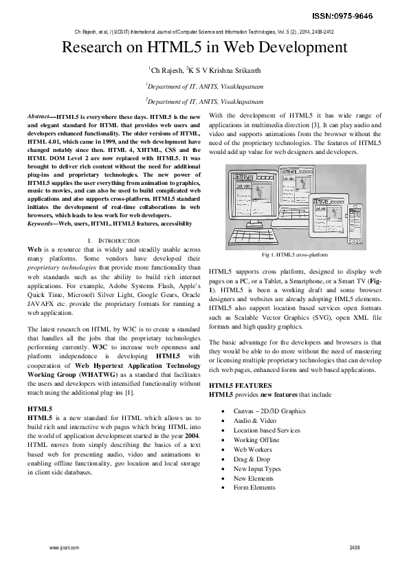 (PDF) Research on HTML5 in Web Development