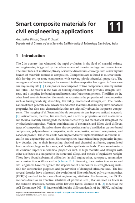 (PDF) Smart composite materials for civil engineering applications