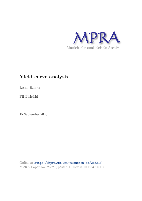 (PDF) Yield curve analysis