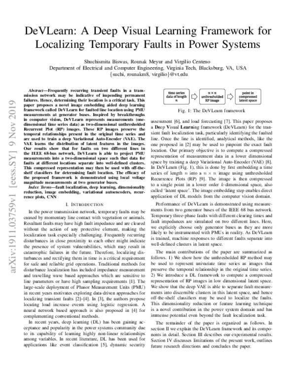 (PDF) DeVLearn: A Deep Visual Learning Framework for Localizing Temporary Faults in Power Systems