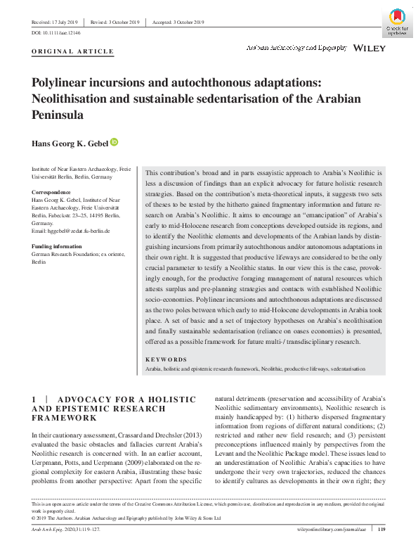 (PDF) Polylinear incursions and autochthonous adaptations