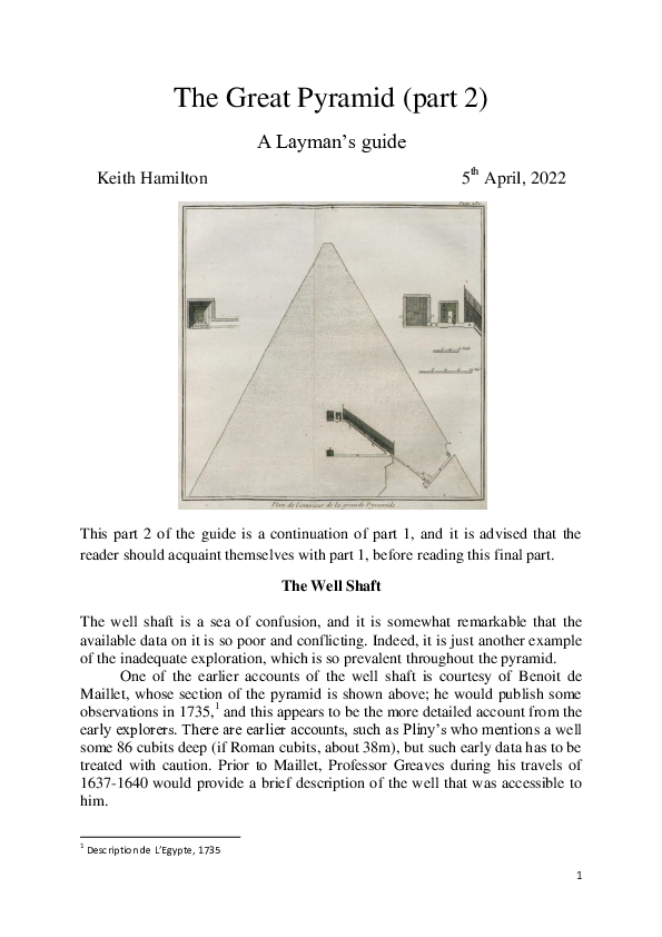 (PDF) The Great Pyramid, Part 2, A Layman's guide.