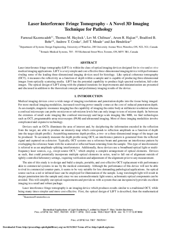(PDF) Laser interference fringe tomography: a novel 3D imaging ...