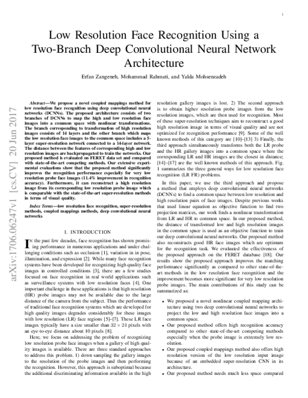 (PDF) Low Resolution Face Recognition Using a Two-Branch Deep Convolutional Neural Network ...