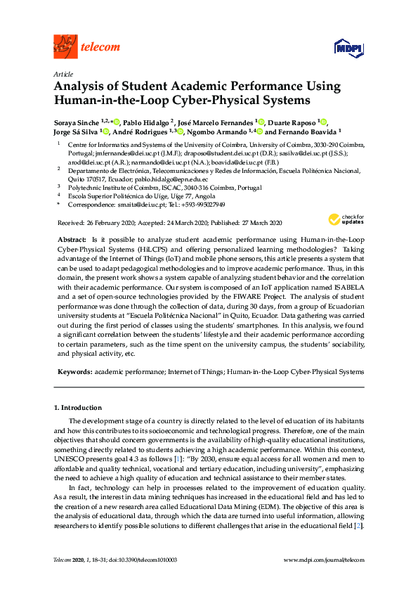 (PDF) Analysis of Student Academic Performance Using Human-in-the-Loop ...