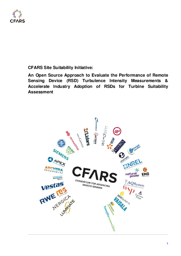 (PDF) CFARS Site Suitability Initiative: An Open Source Approach to ...