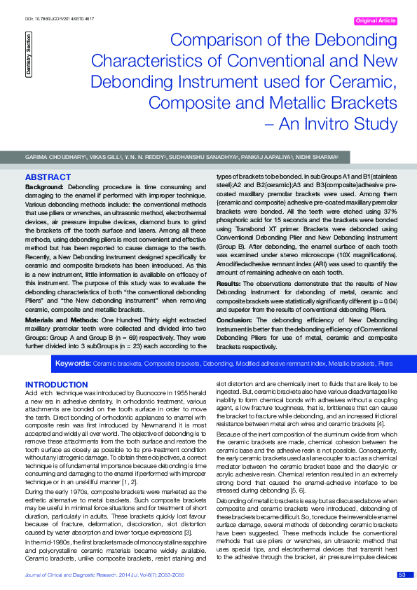 (PDF) Comparison of the Debonding Characteristics of Conventional and ...