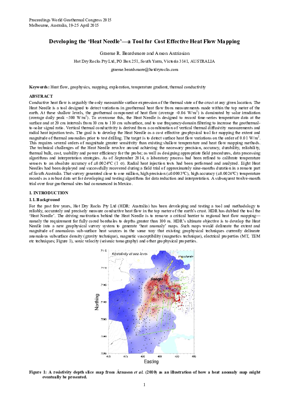 (PDF) Developing the 'Heat Needle'—a Tool for Cost Effective Heat Flow ...