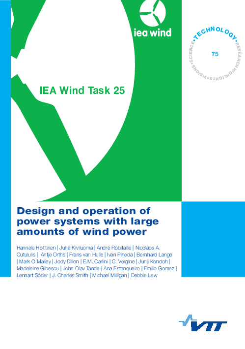 (PDF) Design and operation of power systems with large amounts of wind ...