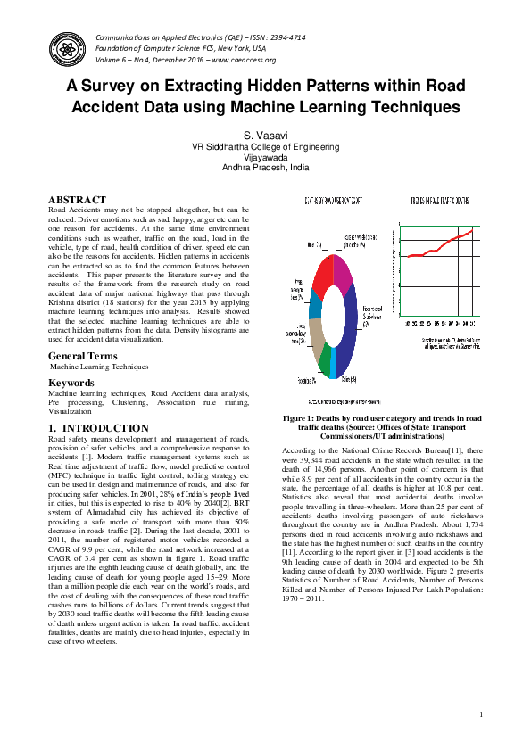 (PDF) A Survey on Extracting Hidden Patterns within Road Accident Data ...