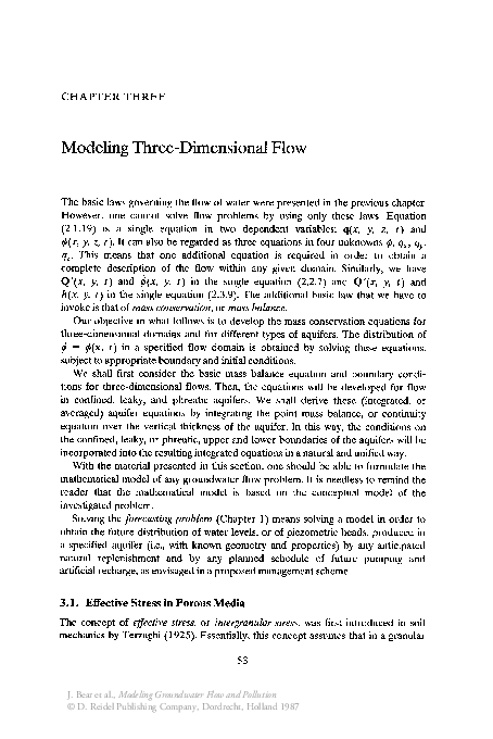 (PDF) Modeling Three-Dimensional Flow