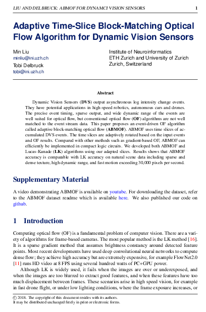 (PDF) Adaptive Time-Slice Block-Matching Optical Flow Algorithm for ...