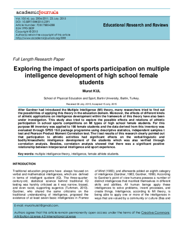 (PDF) Exploring the impact of sports participation on multiple ...