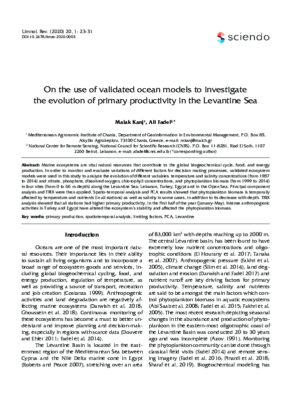 (PDF) On the use of validated ocean models to investigate the evolution ...