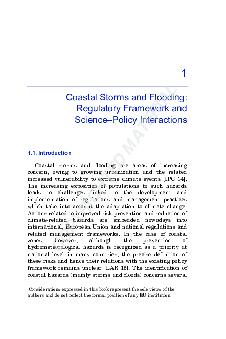 (PDF) Techniques for the Assessment of Coastal Storm Risk