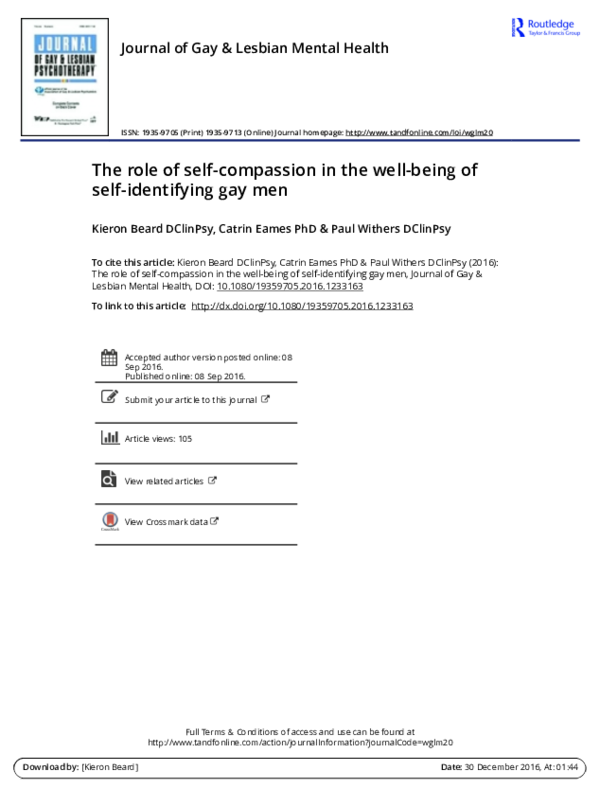 (PDF) The role of self-compassion in the well-being of self-identifying ...
