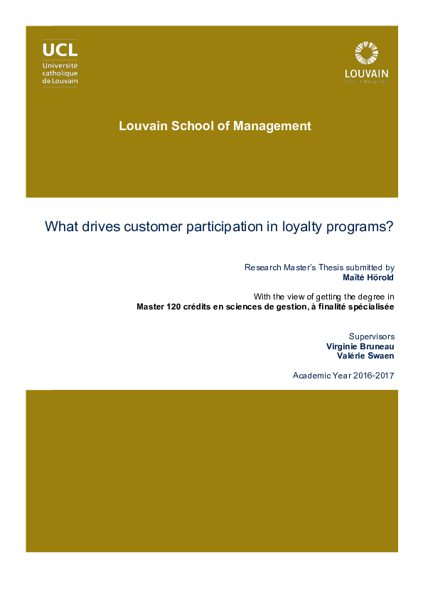 (PDF) What drives customer participation in loyalty programs?