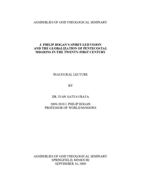 (PDF) Inaugural Lecture by