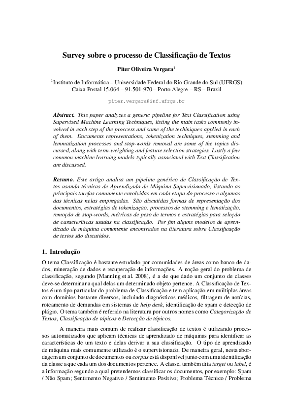 (PDF) Text Classification Survey